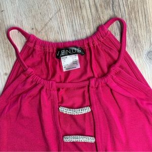 VENUS | Tops | Nwot Embellished Pink Cutout Top | Poshmark
